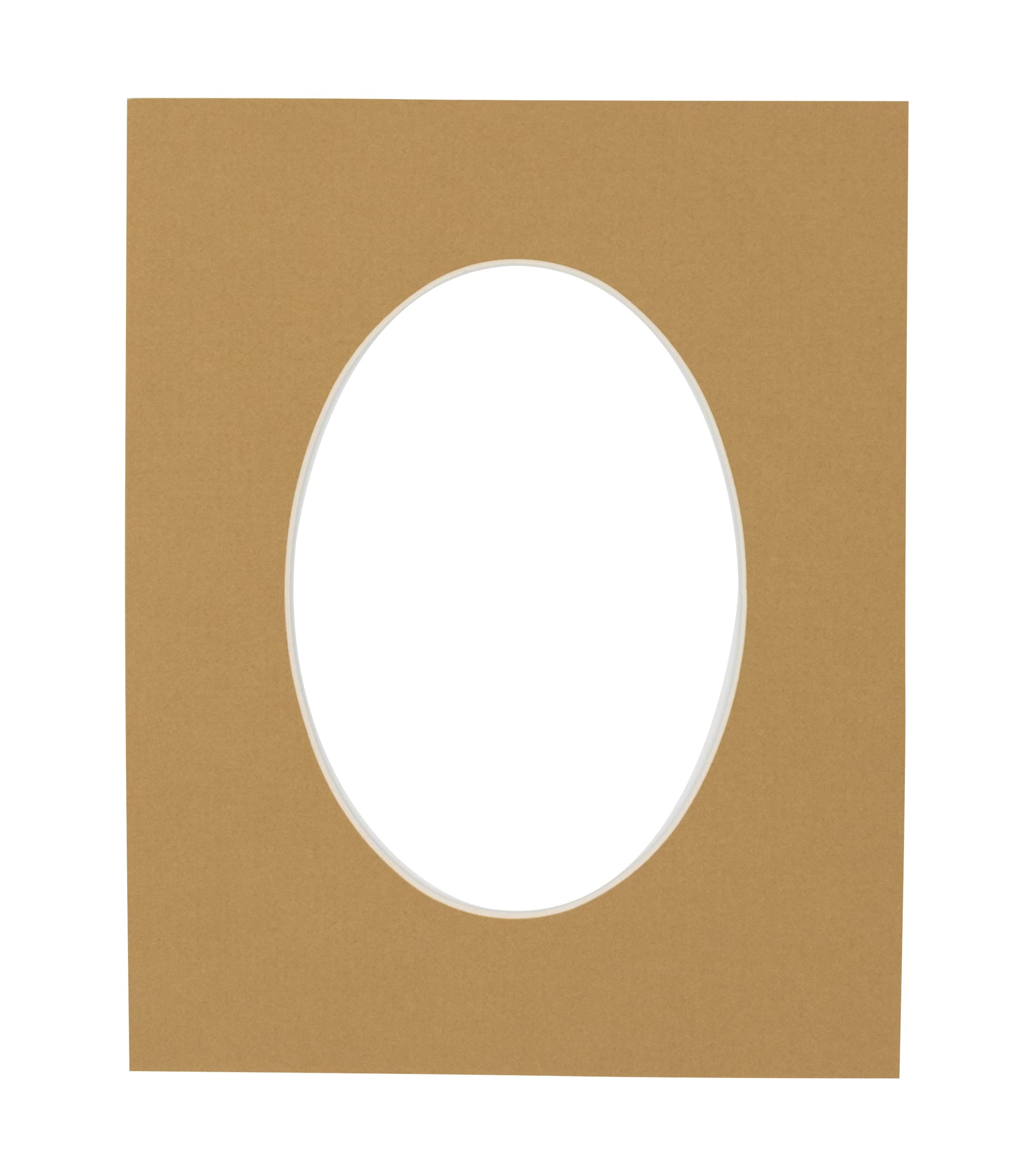 CountryArtHouse Rattan Beige Acid Free 20x38 Oval Picture Frame Mat with White Core Bevel Cut for 16x32 Pictures - Fits 20x38 Frame - Pack of 1 Matboard Show Kit with Acid Free Backing & Clear Bag