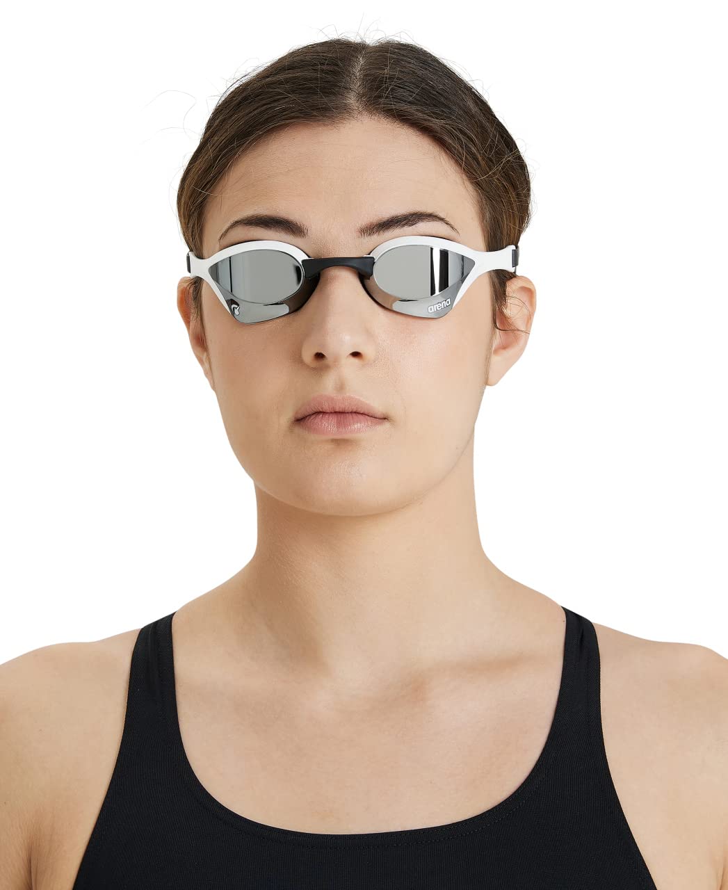 Arena Unisex Cobra Ultra Swipe Racing Swim Goggles for Men and Women Swipe Anti-Fog Technology Polycarbonate Mirror Lens, Silver/Black