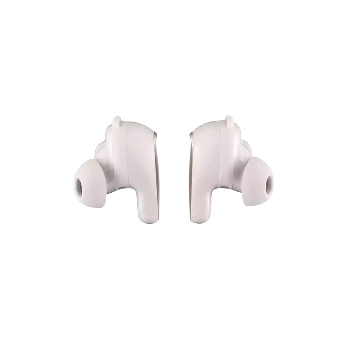 Bose QuietComfort Ultra True Wireless Bluetooth Adjustable Noise Cancelling Earbuds, Spatial Audio, Up to 6 Hours of Play Time, White Smoke Bundle with Fit Kit