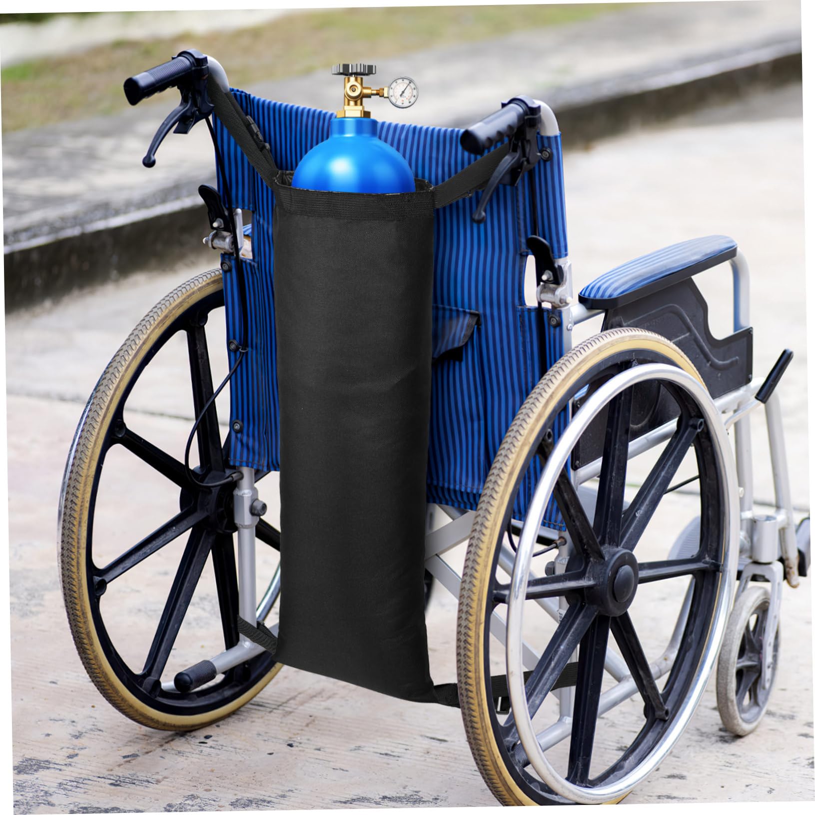 Cabilock Wheelchair Oxygen Holder Oxford Cloth Bag Oxygen Cylinder Holder Oxygen Tank Pouch Easy to Carry