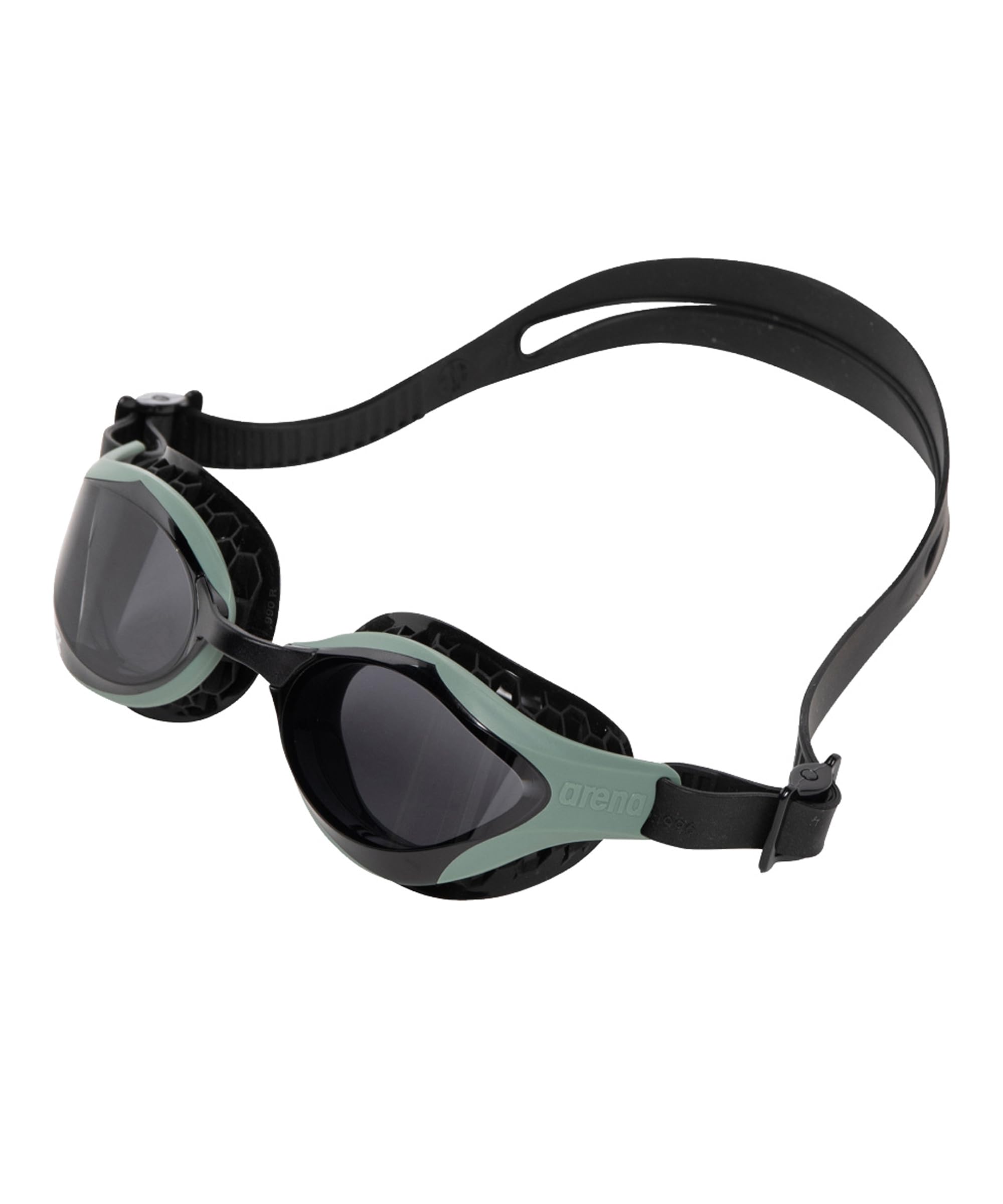 ARENA Unisex Adult Air-Bold Swipe Anti-Fog Training Swim Goggles for Men and Women Cushioned Seals Superior Comfort Non-Mirror Lens, Smoke/Dark Olive/Black