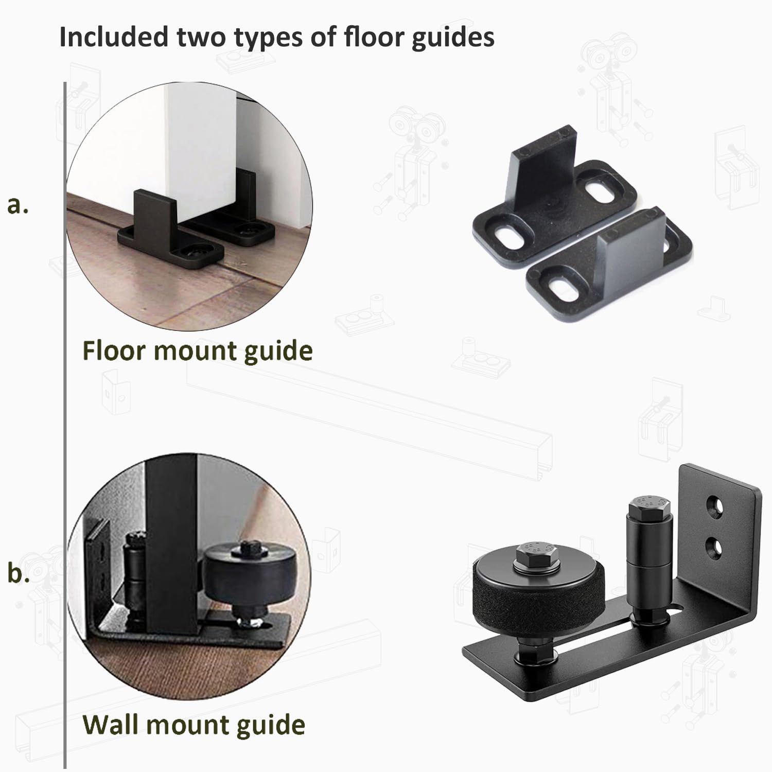 DIYHD 10FT Exterior Box Track Double Sliding Barn Door Hardware,Heavy Duty Wall Mount Kit,MAX Load 300lbs,Fit 2 X 30in Door(Hareware Only,No Door)