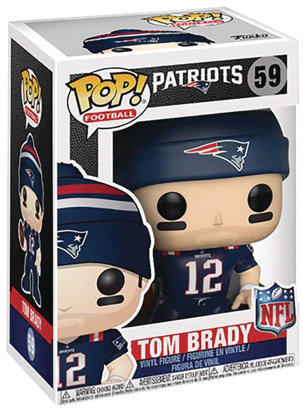 POP Football: Patriots - Tom Brady (Color Rush) Funko Vinyl Figure (Bundled with Compatible Box Protector Case)