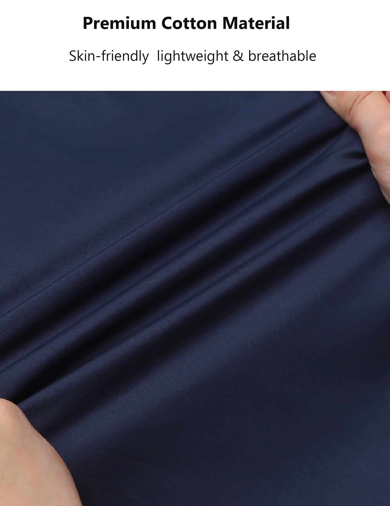 COOFANDY Men's Casual Long Sleeve Shirt Slim Fit Button Down Plaid Collar Dress Shirt Blue Large