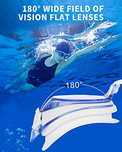 Aegend 2 Pack Swim Goggles, Swimming Goggles Flat Lenses Adult Men Women Youth