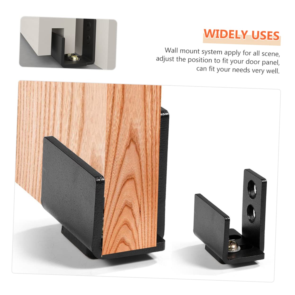 jojofuny 2pcs Barn Door Floor Stopper Wall Mount Sliding Door Install Floor Guide for Barn Door