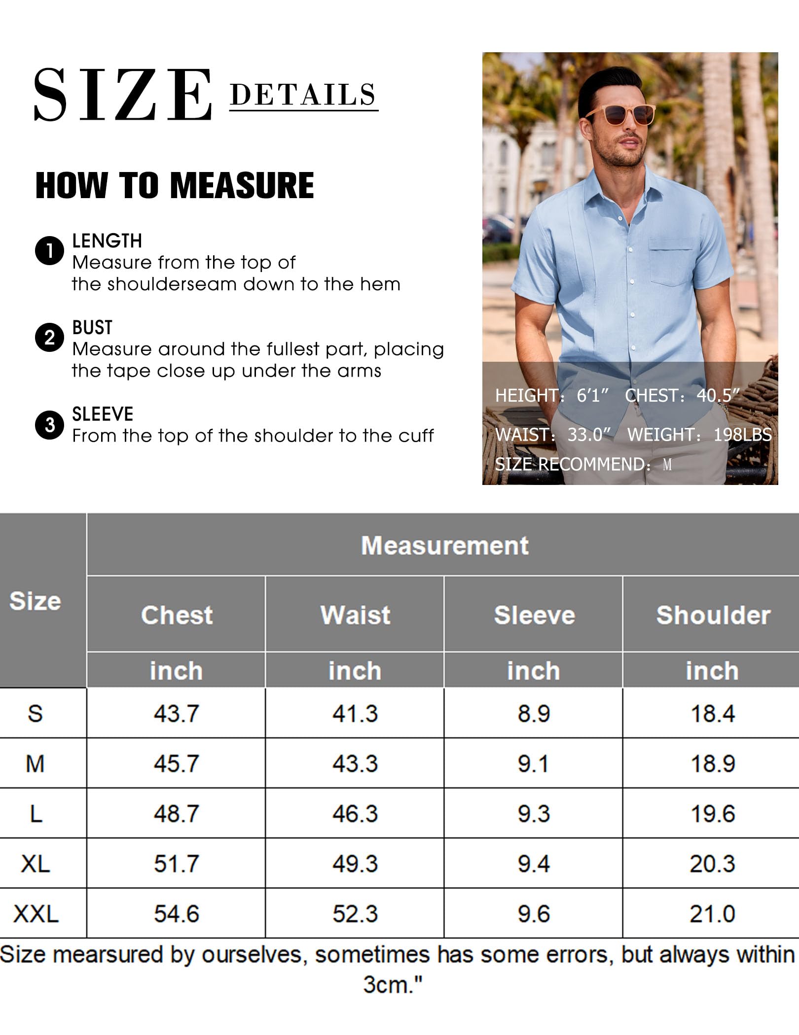COOFANDY Mens Casual Button Down Shirts Short Sleeve Cuban Guayabera Shirt Summer Beach Top Linen Shirt Black