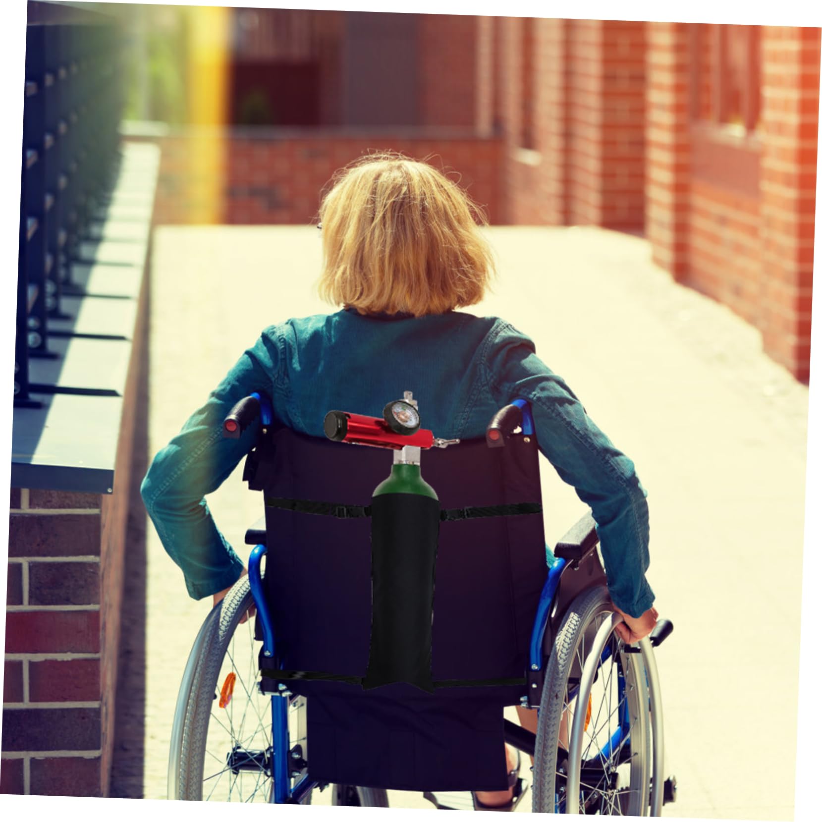 ERINGOGO 3 Pcs Oxygen Cylinder Buggy Bag Cloth Wheelchair Oxygen Cylinder Storage Pouch Walker Oxygen Tank Holder Mesh Backpack Portable Oxygen Bag Adjustable 600d Oxford Cloth Side Bag