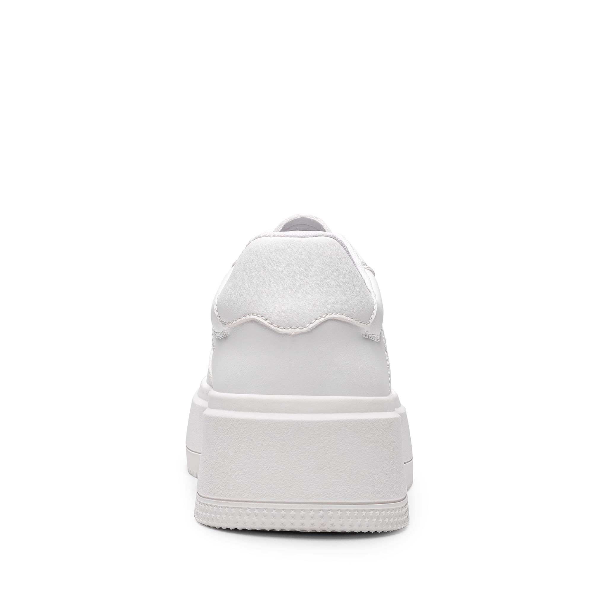 DREAM PAIRS Women Fashion Sneakers Platform Chunky Tennis Walking Lace-Up Comfortable Walking Shoes,SDFN2375W White Size 7