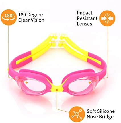 Romoc 4 Pack Kids Swimming Goggles,No Leaking,Anti Fog,UV Protection Swim Glasses Water Goggles Christmas Gift