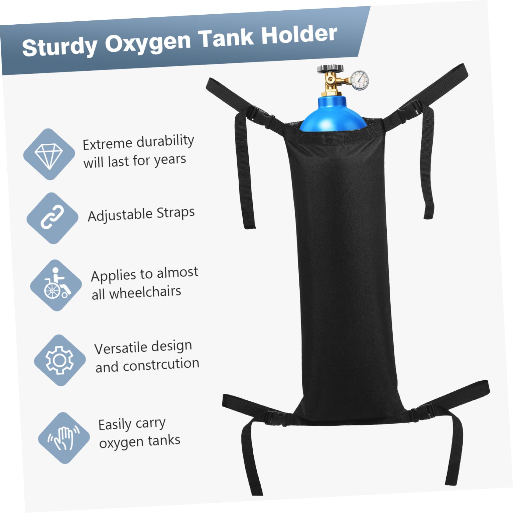 Operitacx Oxygen Cylinder Pannier Bag Storage Bag Buggy Bag Purse Storage Bag Respiratory Aids Oxygen Cylinder Holder Medical Oxygen Backpack Oxygen Storage Bag Fabric Travel Buckle Tank
