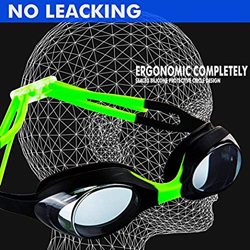 Romoc 4 Pack Kids Swimming Goggles,No Leaking,Anti Fog,UV Protection Swim Glasses Water Goggles Christmas Gift