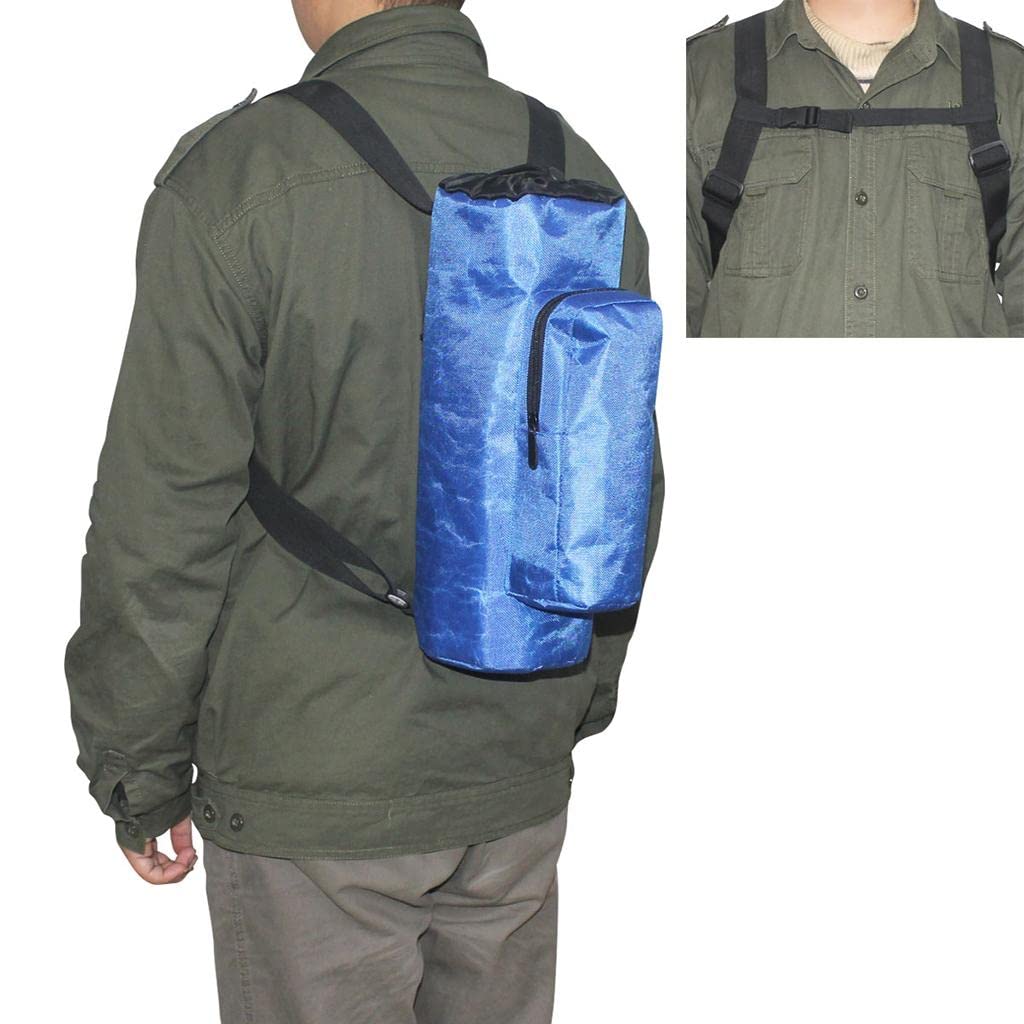Fityle Waterproof Shockproof Oxygen Cylinder Tank Holder Backpack Sleeve Bag with Adjustable Shoulder Strap and Side Pockets for Oxygen Cylinders and D Tanks