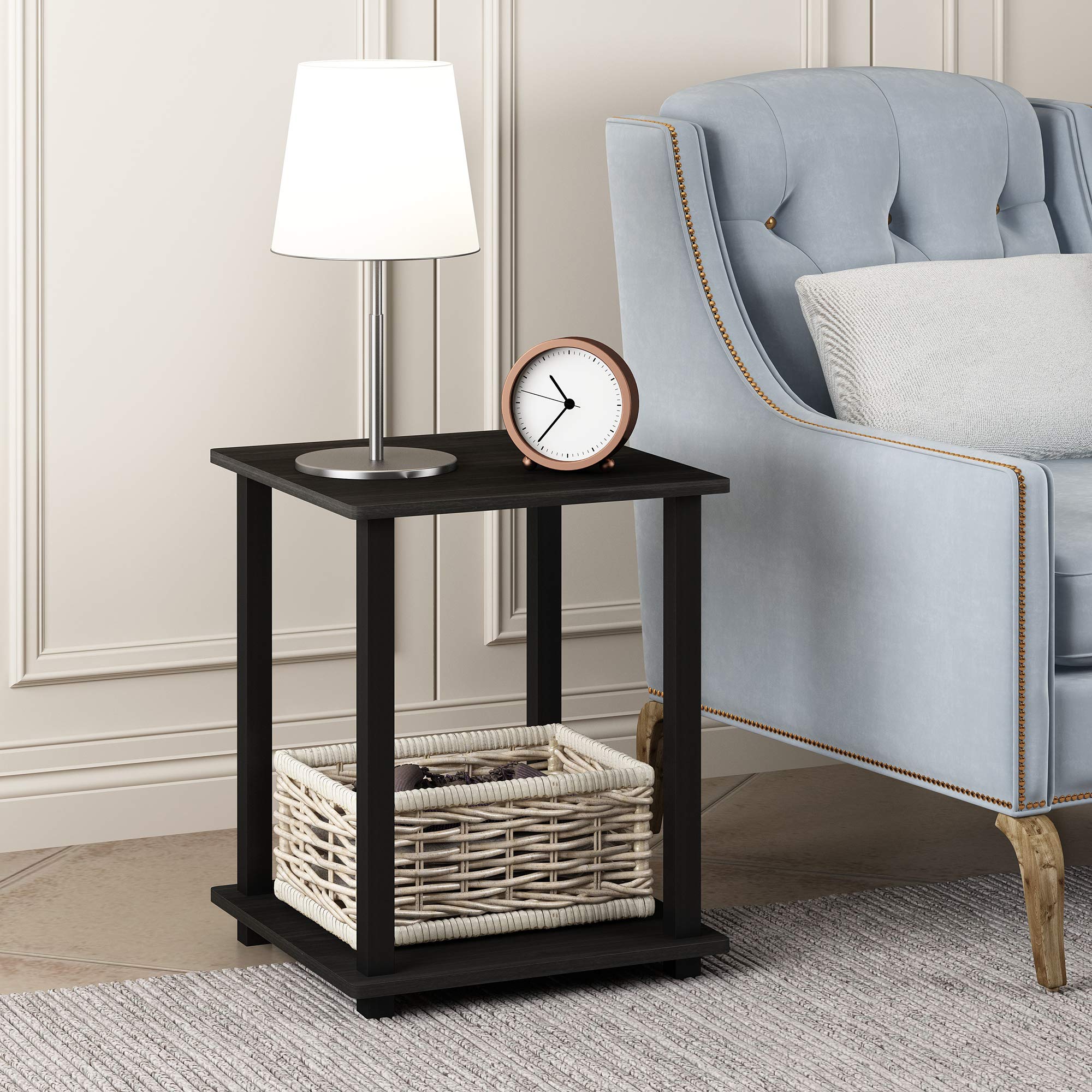Furinno 3-Tier TV Stand (up to 50" TVs) + Set of 2 End Tables