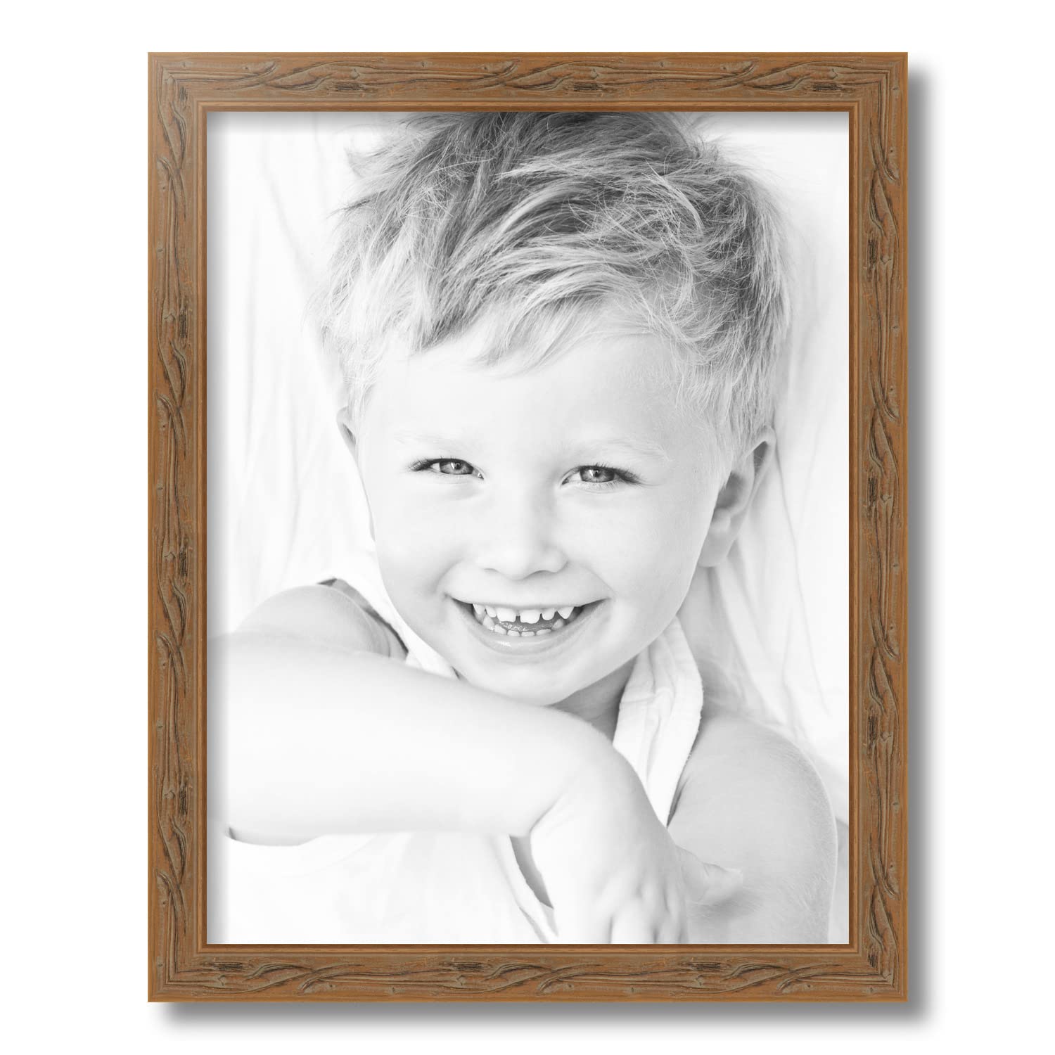 ArtToFrames 14x18 Inch Brown Picture Frame, This 1.25 Inch Custom Wood Poster Frame is Brown - Comes with Foam Backing 3/16 inch and Regular Glass (FBPLJ40023-14x18)