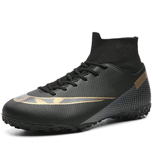 Qzzsmy Football Sneakers for Mens,Soccer Boots Indoor Turf Cleats,High Tops Ankle Boots ZQXCD05-M1-40
