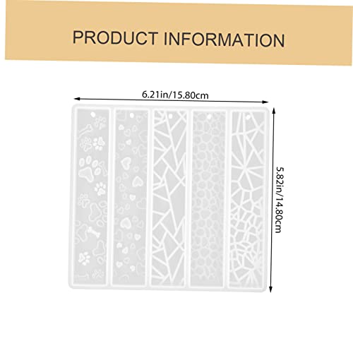 VILLCASE Bookmark Mold Resin Epoxy Bookmark Chocolate Fondant Bookmark Casting Molds Rectangular Bookmark DIY Gift Tag Jewelry Tags DIY Craft Making Trays Crafts Student Crystal Silica Gel
