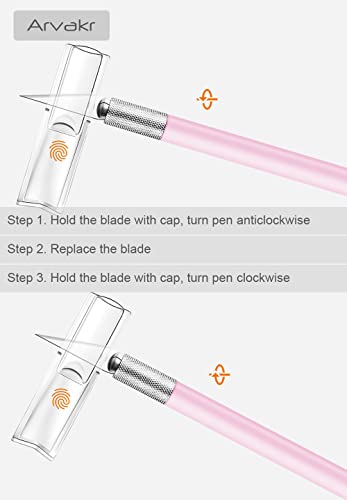 Craft Hobby Knife , Exacto Knife , 2 Knives and 60 Blades with a Bag , Precision Cutter Knife for Cutting Carving Scrapbooking Stencil , Pink