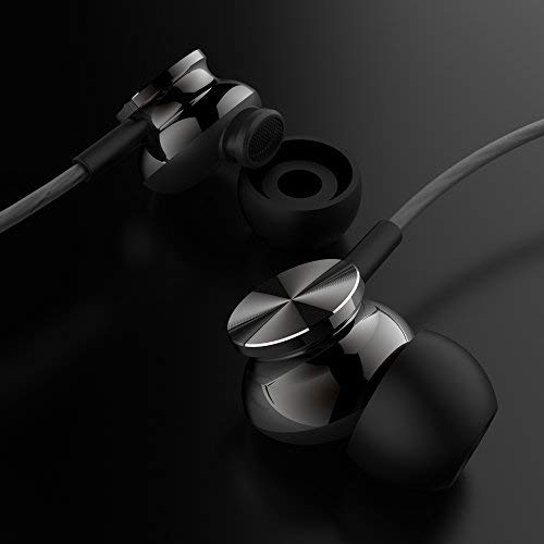 JOVERS Drive Wired in-Ear Earbud Headphones - Noise Cancelling Premium Stereo Headphone Earbuds w/Mic, Ergonomic fit & Women,Gold