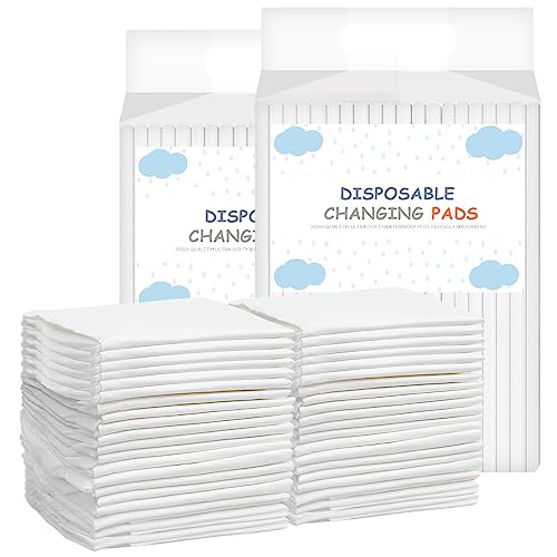 ZHOMA Disposable Underpads Waterproof Urine Pad 23 x 36 Inches Fast Absorption, Suitable for Infants, Children, Adults or The Elderly 40 Pack White