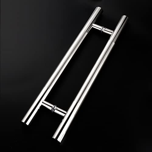 Circular Door Handle,Push-Pull Stainless-Steel Door Handle for Wood/Glass Doors,Barn Gate Pulls for Wooden Fences Heavy Duty (Color : Frosted,Size : 120cm/47.2in - 80cm) (Frosted 180cm/70.9in)