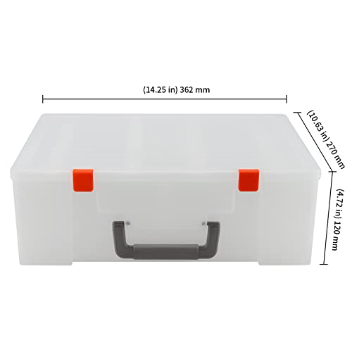 KEILEOHO 4 x 6 Inch Photo Case,18 Inner Clear Photo Storage Boxes, Photo Organizer Cases for Pictures, Stickers Stamps Storage, Scrapbooking