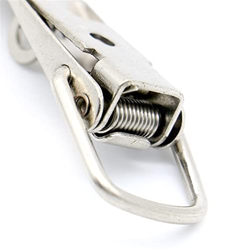 TBMAKE Latches Cabinet Box Locks Spring Loaded Latch Catch Toggle Iron Hasps for Sliding Door Window Furniture Hardware