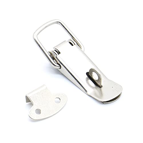 TBMAKE Latches Cabinet Box Locks Spring Loaded Latch Catch Toggle Iron Hasps for Sliding Door Window Furniture Hardware