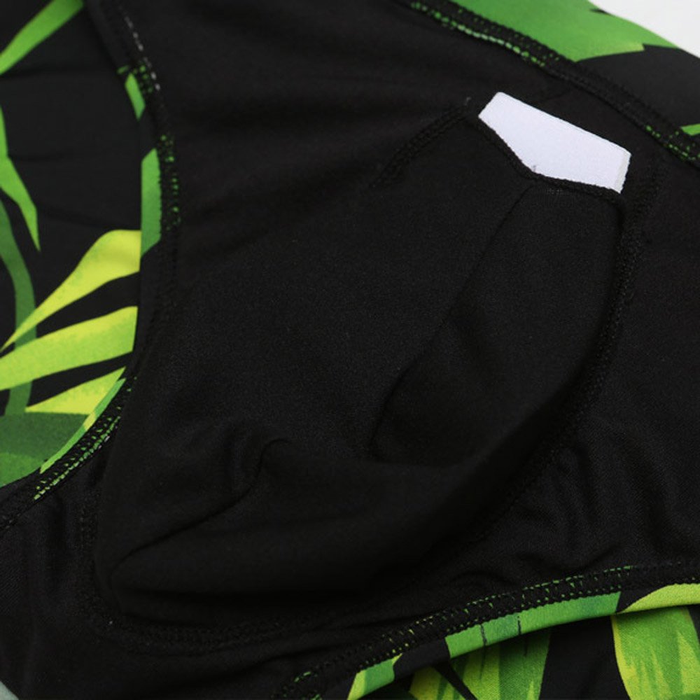 Taddlee Men Swimwear Swim Bikini Briefs Pad Swimsuits Board Surf Shorts Trunks (L,Green)