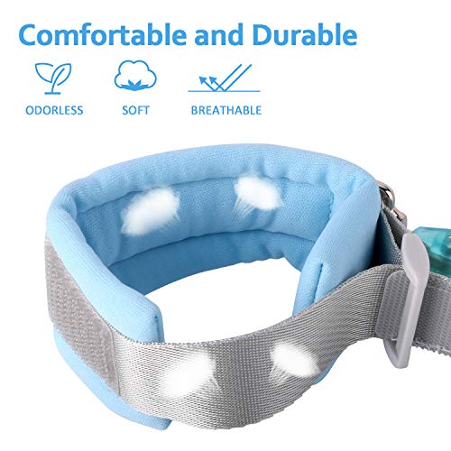 Anti Lost Wrist Link with Magnetic Induction Lock 2 Pack (4.92ft Pink+8.2ft Blue) Toddler Wrist Leash for Kids Child Safety Harness with Reflective Strip (Magnetic Unlock Design)