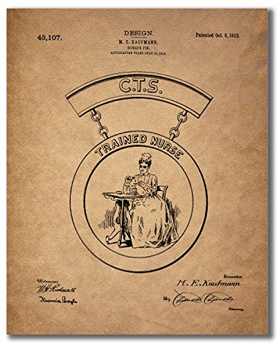 Nurse Patent Prints - Set Of 4 Vintage Wall Art Photos