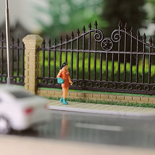 P100W 100pcs 1:87 Painted Figures HO Scale Standing People Assorted Poses Model Trains