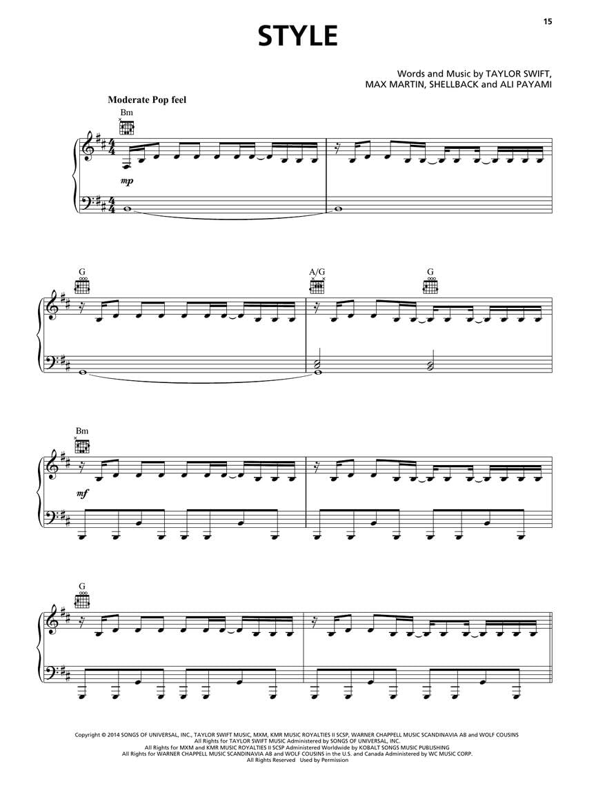 Taylor Swift - 1989 (Taylor's Version): Piano/Vocal/Guitar Songbook