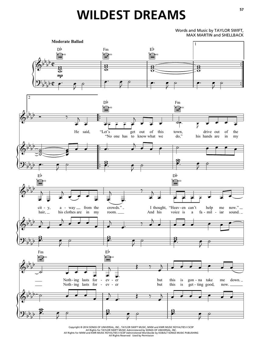 Taylor Swift - 1989 (Taylor's Version): Piano/Vocal/Guitar Songbook