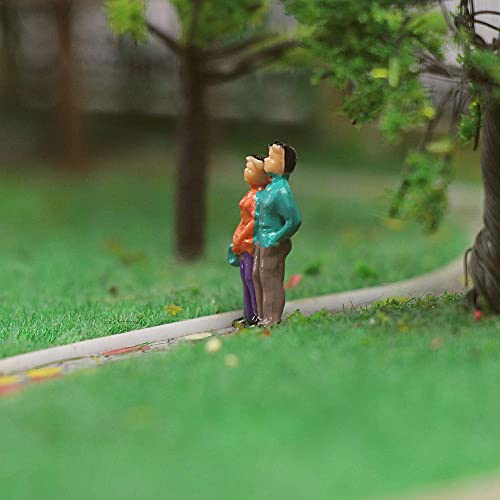 P100W 100pcs 1:87 Painted Figures HO Scale Standing People Assorted Poses Model Trains