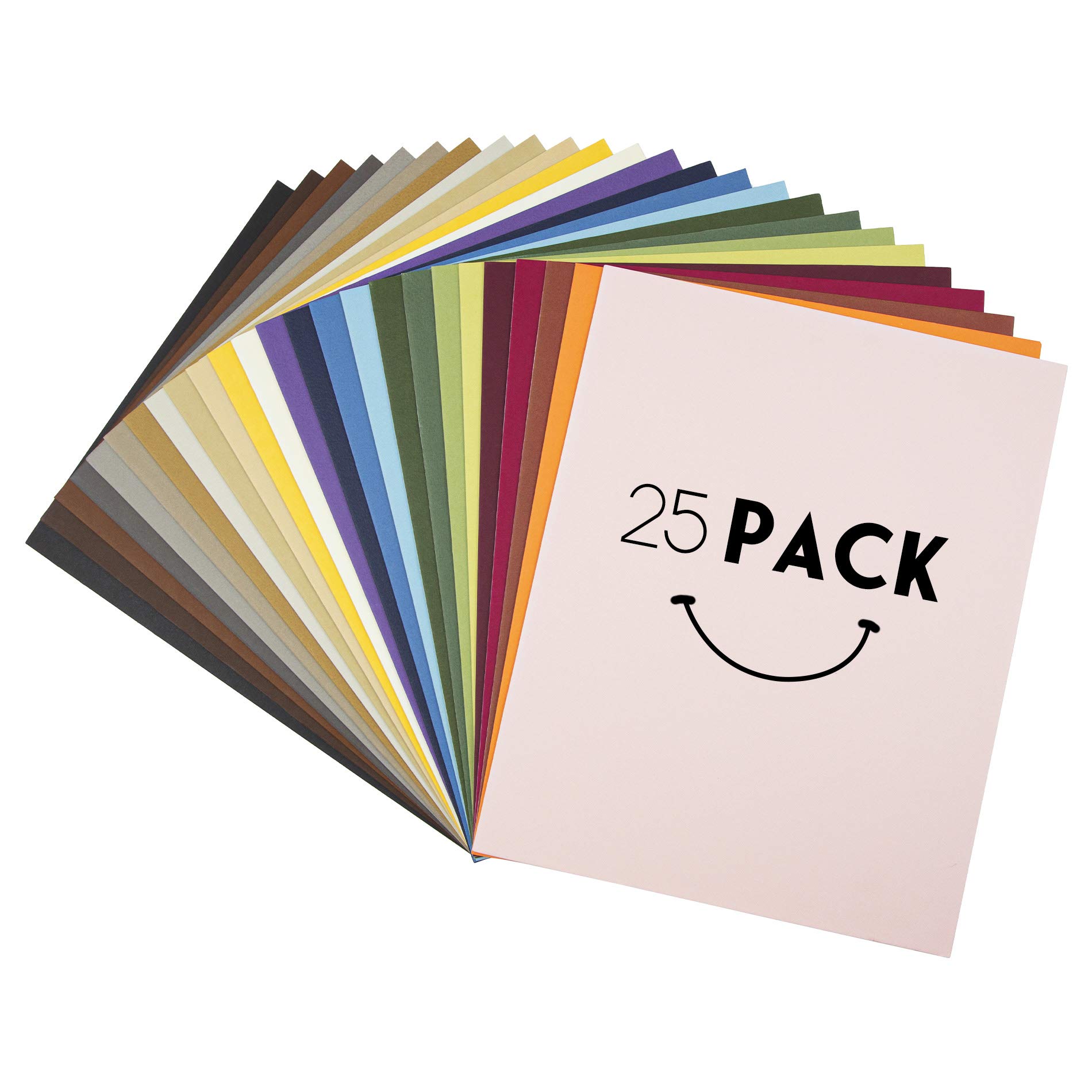 Golden State Art, Pack of 25 16x20 Multicolor Uncut Mat Boards, Great for Photos, Pictures, Frames, Acid-Free, White-Core