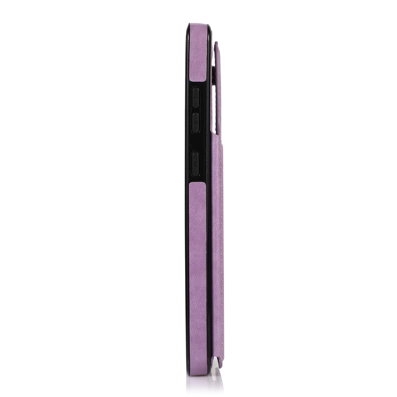 UEEBAI Case for Samsung Galaxy A13 5G/A04s, Luxury PU Leather Flip Case [Two Magnetic Clasp] [Card Slots] Stand Function Embossed Flower Pattern Durable Soft TPU Back Wallet Cover - Purple