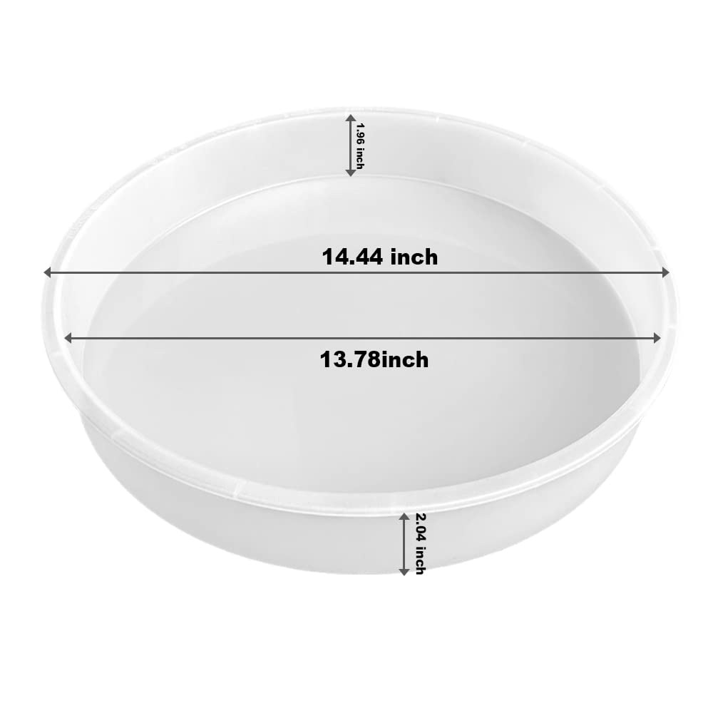 RESINWORLD 14" Round x 2" Deep XL Large Tray Mold, Shiny Silicone Tray Board Table Clock Mold for Epoxy Resin Casting, Floral Preservation Bouquet Resin Mold Home Decor