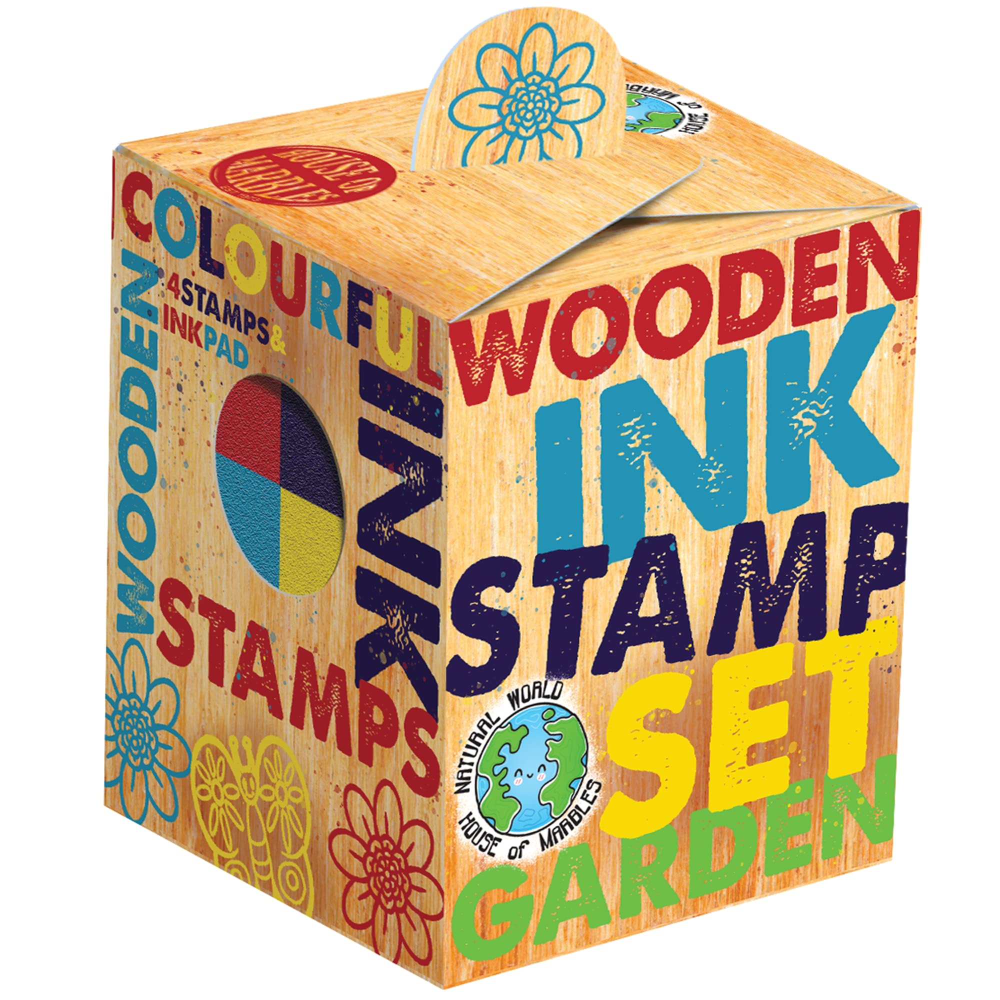 House of Marbles Garden Themed Wooden Stamp Set