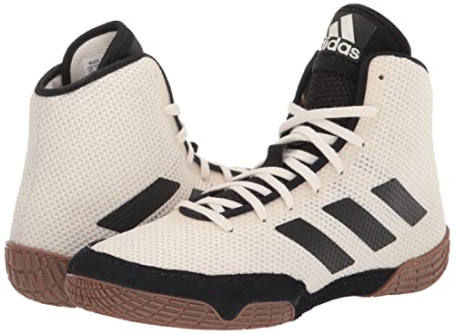adidas Men's Tech Fall 2.0 Wrestling Shoe, Chalk White/Black/Gum, 9.5