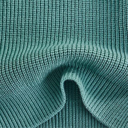 Toddler Baby Knit Sweater Kids Boy Girl Solid Color Long Sleeve Basic Pollover Top Fall Winter Warm Clothes(D-Green,12-24 Months