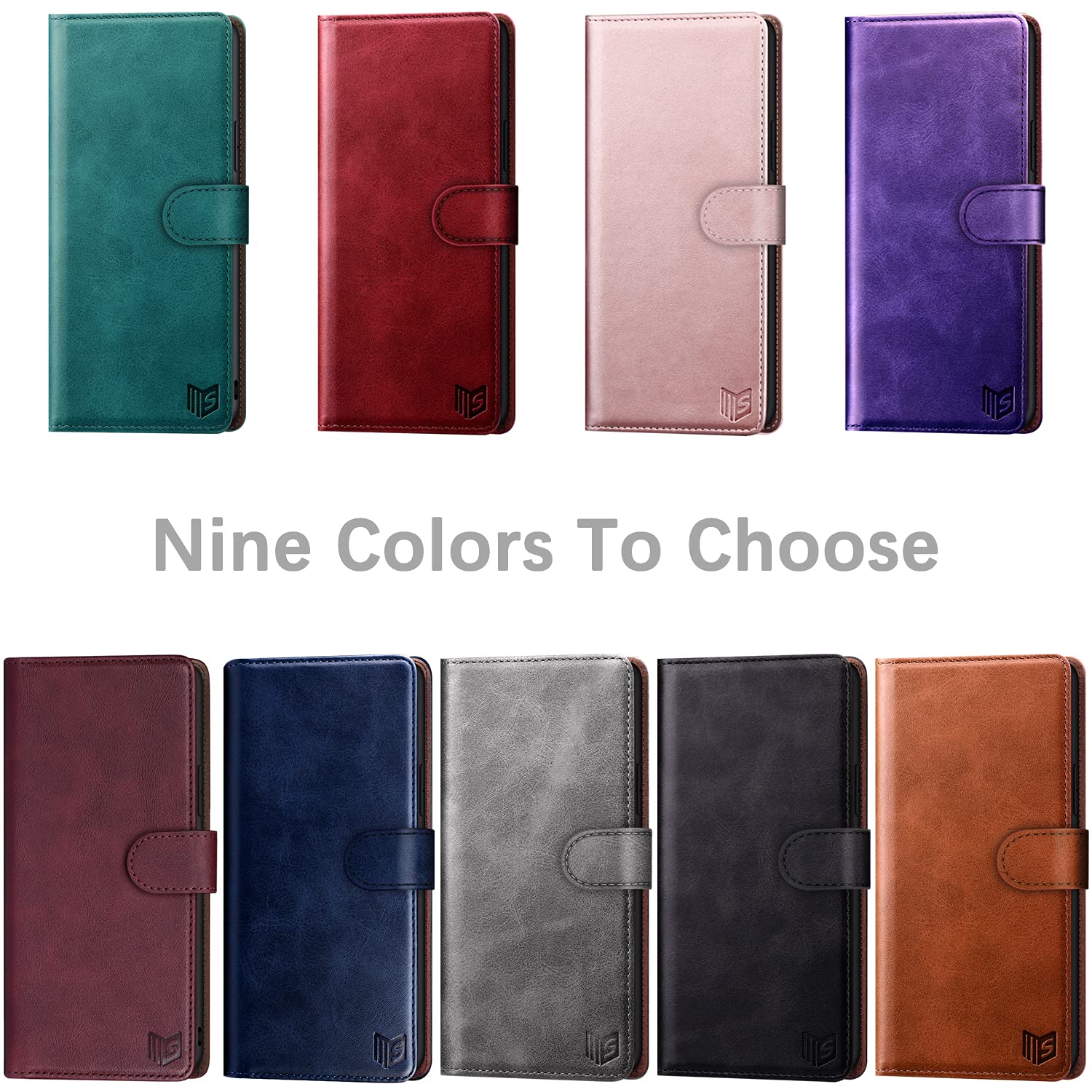 SUANPOT for Samsung Galaxy A12 with RFID Blocking Leather Wallet case Credit Card Holder, Flip Folio Book Phone case Shockproof Cover for Women Men for Samsung A12 case Wallet (Light Brown)