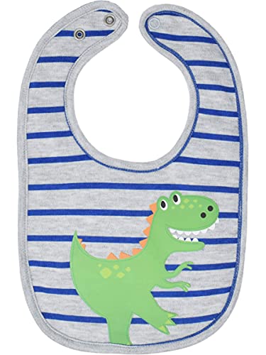 Funstuff Baby Boys 5 Pack Bibs Lion Panda Dinosaur Tiger Shark Infant