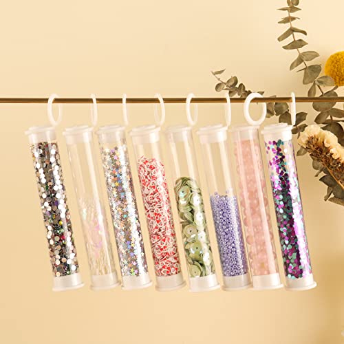 BAOFALI 20Pcs Large Clear Plastic Empty Tubes Storage Transparent Plastic Test Tube Container Both Ends with Lid Tubes Bead Container Set forDIY Craft Supply Storage Candy Storage(5 x1inch)