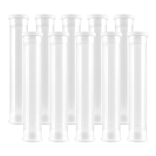 BAOFALI 20Pcs Large Clear Plastic Empty Tubes Storage Transparent Plastic Test Tube Container Both Ends with Lid Tubes Bead Container Set forDIY Craft Supply Storage Candy Storage(5 x1inch)