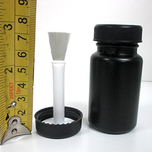 25 Empty Plastic Bottles Brush Applicator Cap Arts Craft Paint Jar Container 2oz