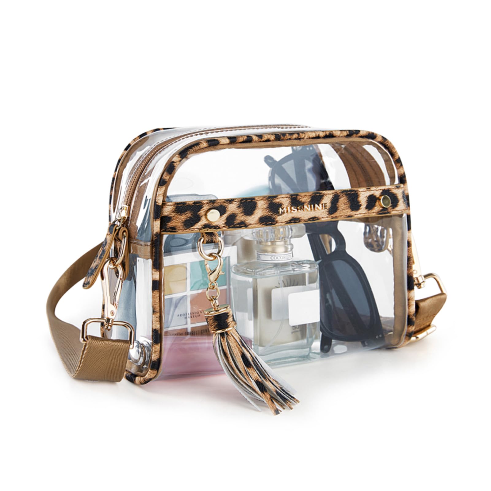 Missnine Clear Bag Stadium Approved Small Clear Purse for Women Clear Crossbody Bag for Concerts Sports Events