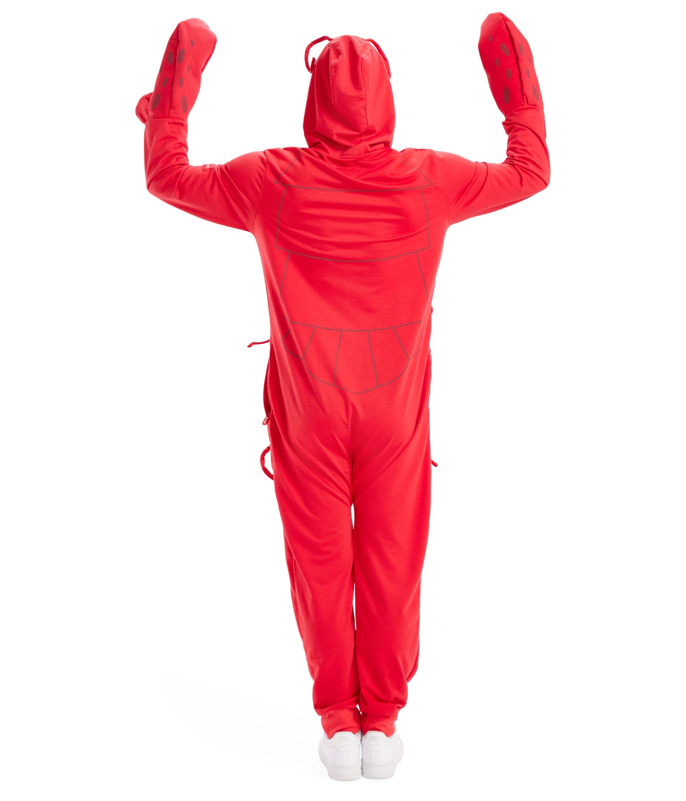 Tipsy Elves' Men's Lobster Costume - Red Sea Crustacean Halloween Jumpsuit Size Large