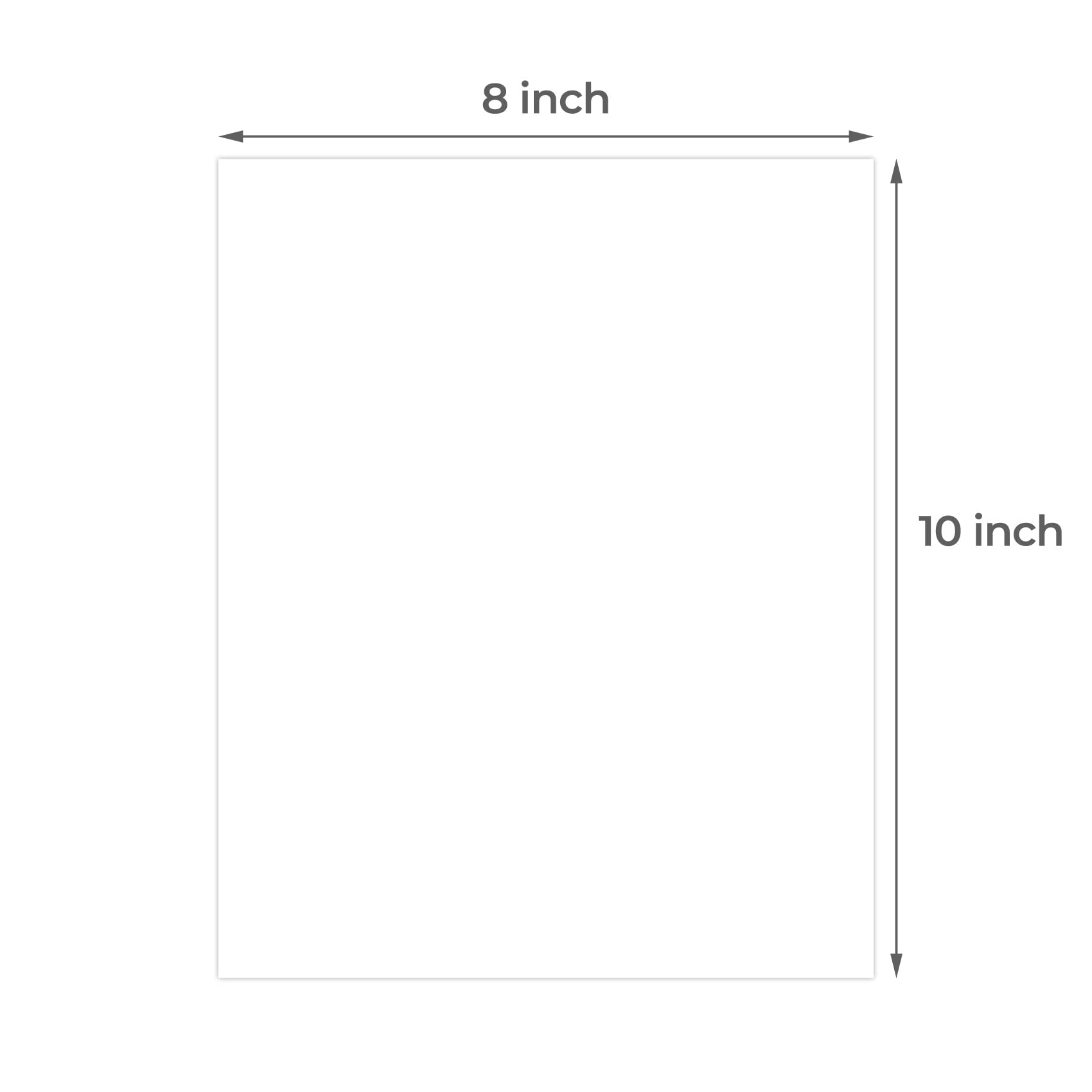 Frametory, 8x10 White Uncut Picture Mat Boards, Backing Boards for Frames, Photos, Crafts - Pack of 12