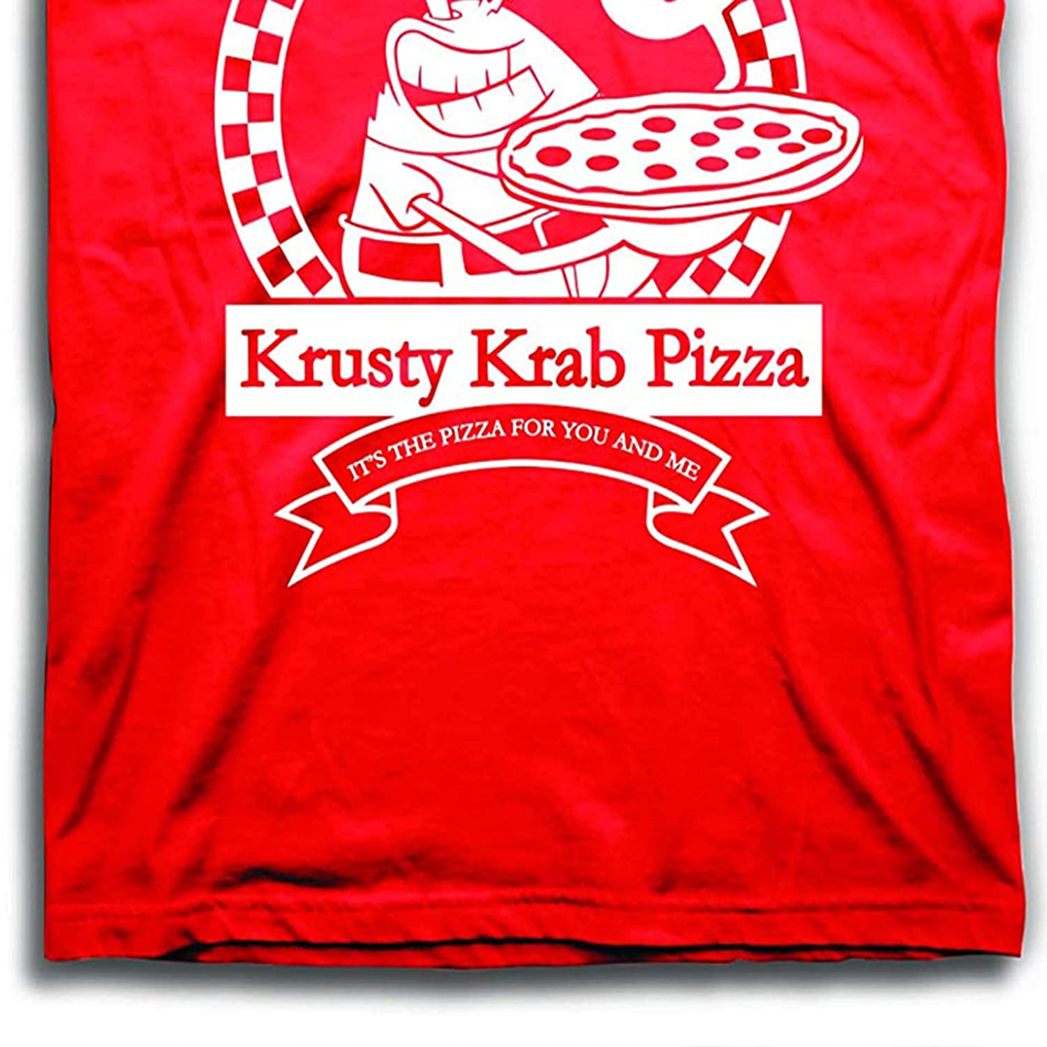 Mens Spongebob Squarepants Classic Shirt - Spongebob Krusty Krab T-Shirt (Red, Medium)